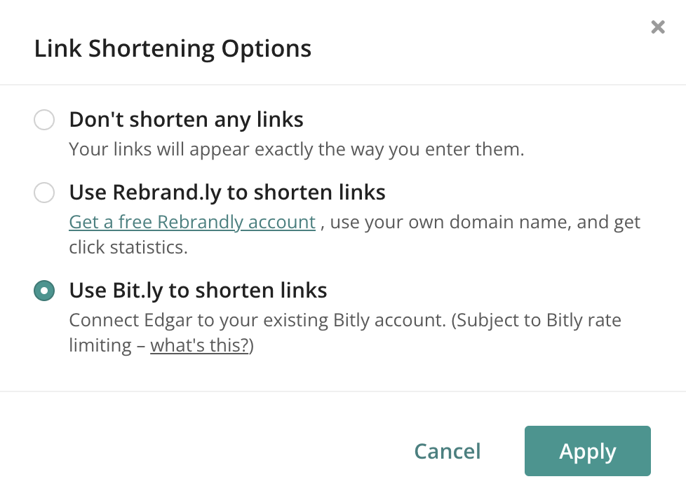 Can I integrate Bitly with MeetEdgar? – Bitly Support